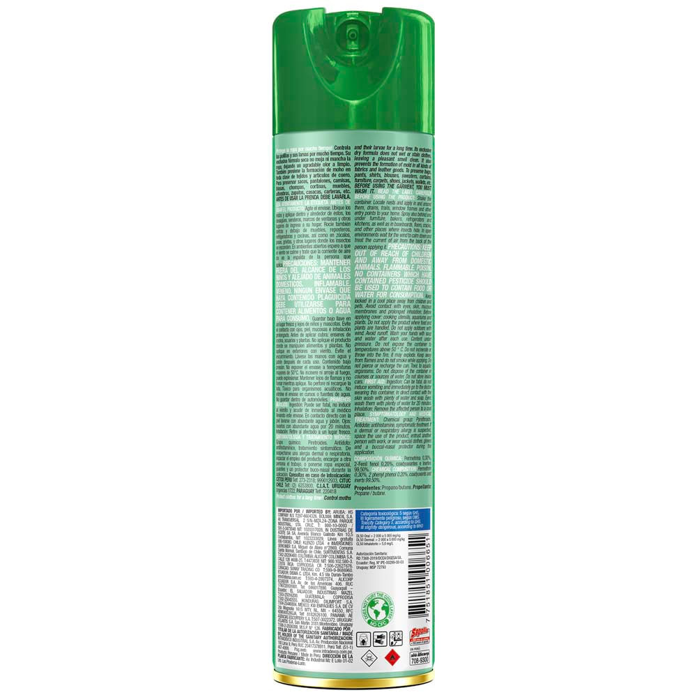 Insecticida Aerosol SAPOLIO Mata Polillas Frasco 360ml | plazaVea ...