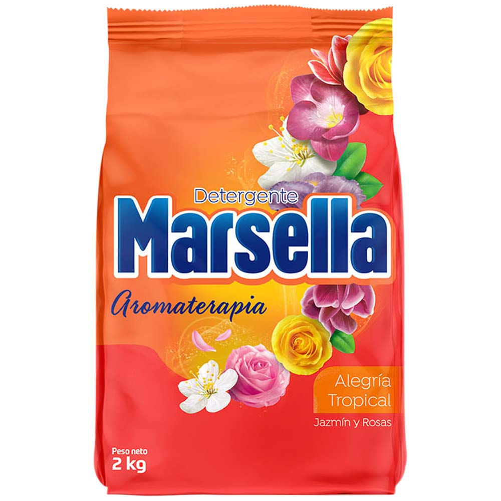 Detergente en Polvo MARSELLA Jazmín y Rosas Bolsa 2kg | plazaVea - Makro
