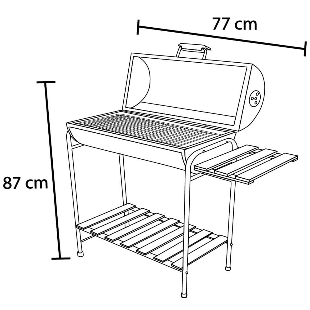 Parrilla Cilíndrica con Tapa MR GRILL | plazaVea - plazaVea