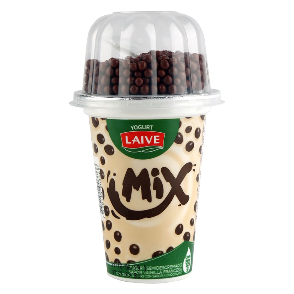 Yogurt LAIVE Mix Vainilla Francesa con Bolitas de Chocolate Vaso 125g ...