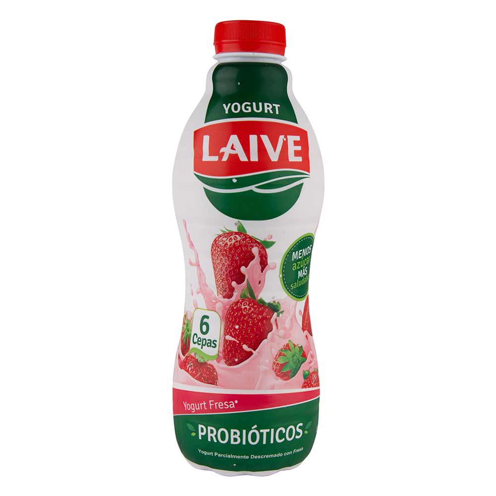 Yogurt LAIVE Probióticos Fresa Botella 1Kg | plazaVea - Supermercado