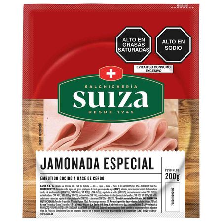 Jamonada Especial SALCHICHERÍA SUIZA Paquete 200g | plazaVea - Supermercado