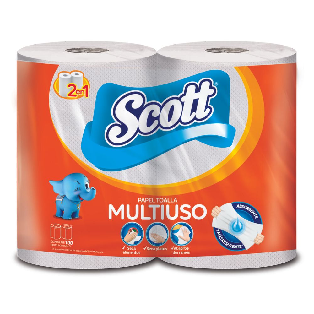 Papel Toalla SCOTT Multiusos 2 en 1 Paquete 2un | plazaVea - Supermercado