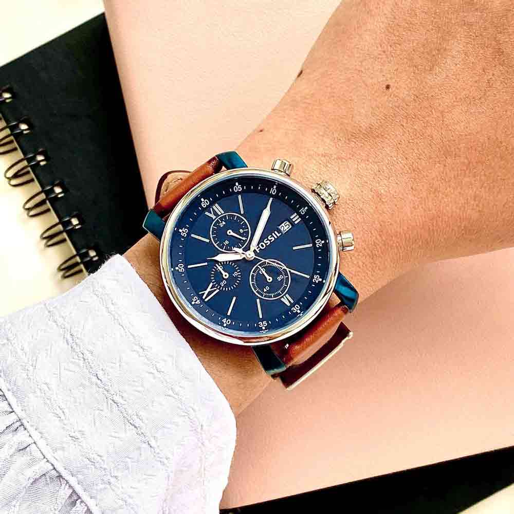 Reloj Fossil Rhett BQ2163 para Hombre Fecha Cronometro Acero Inoxidable ...