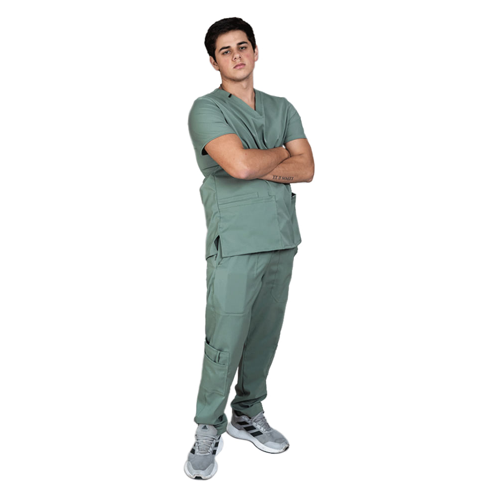 Uniforme Completo Comfymed Scrub Clásico Color Verde Olivo | plazaVea ...