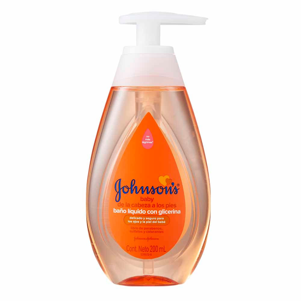Jabón para Bebé JOHNSON'S BABY Baño Líquido Cabeza a Pies Frasco 200ml ...