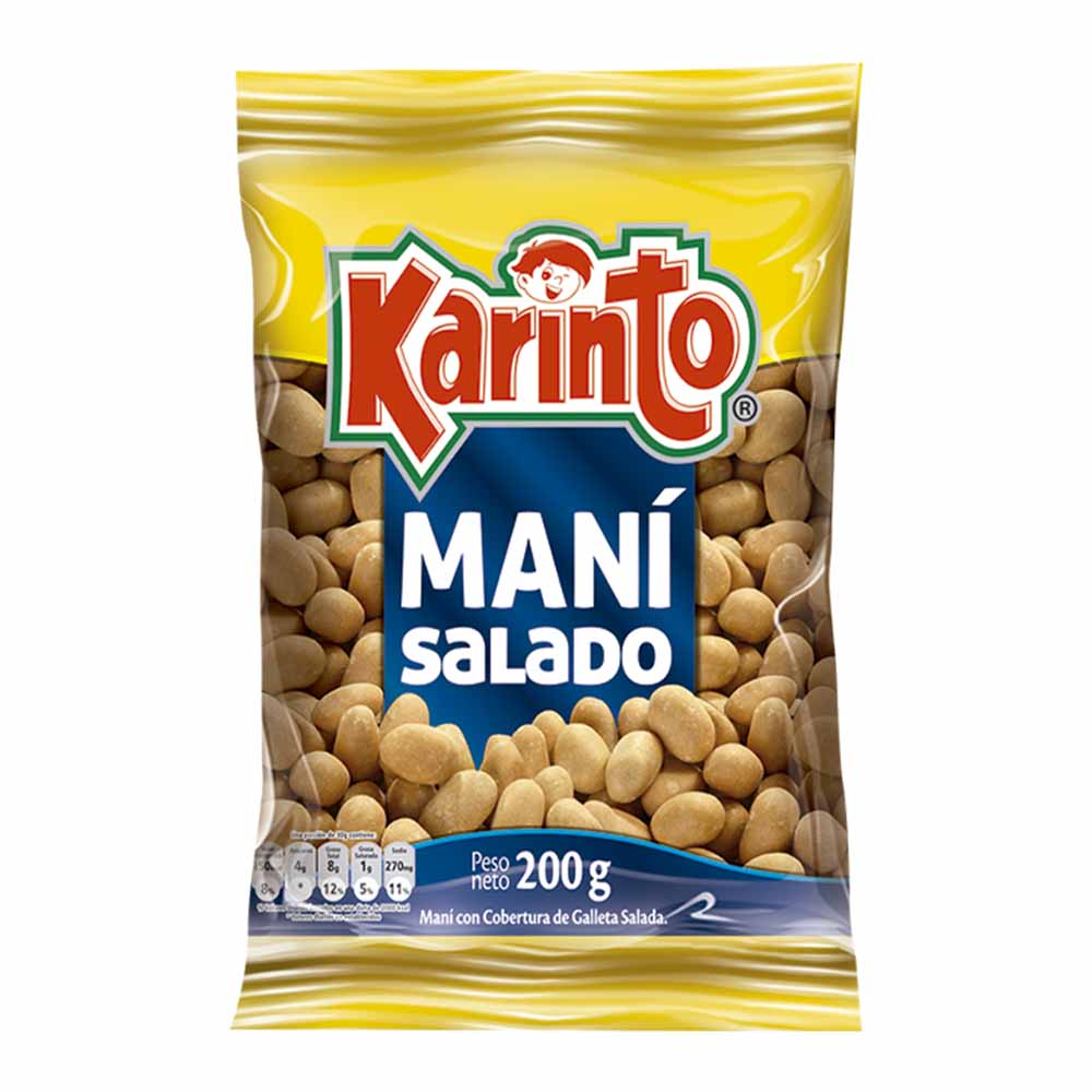 Piqueo KARINTO Maní salado crocante Bolsa 200Gr - Supermercado