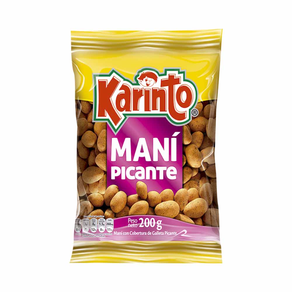 Piqueo KARINTO Maní salado picante Bolsa 200Gr - Supermercado