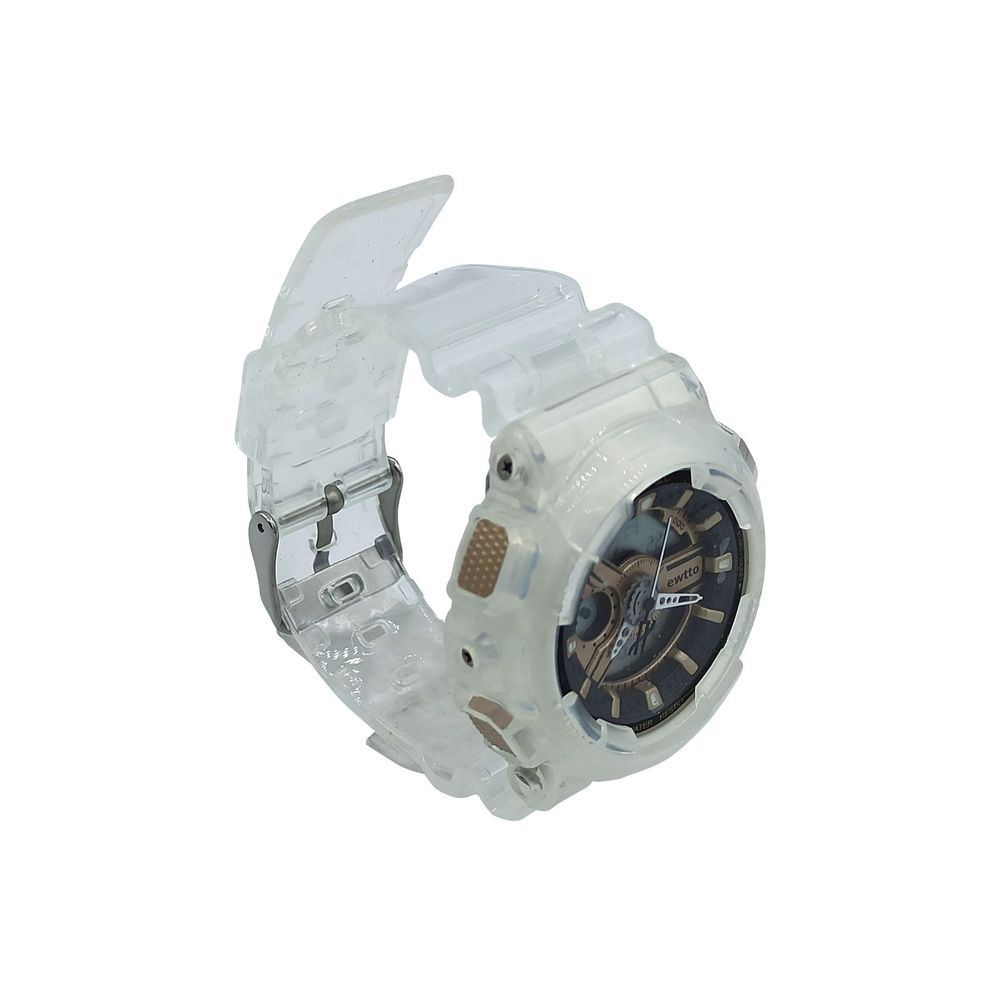 Reloj ewtto Digital Blanco con oro | plazaVea - plazaVea