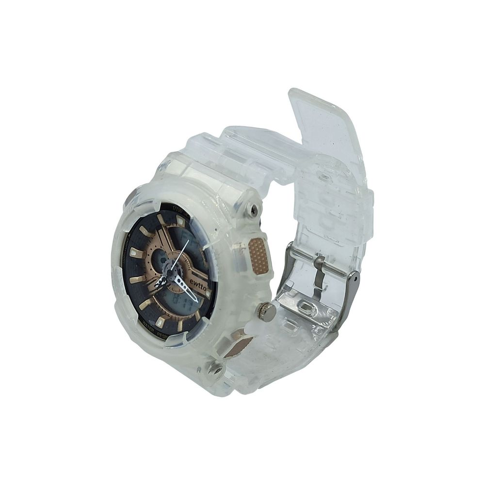 Reloj ewtto Digital Blanco con oro | plazaVea - plazaVea