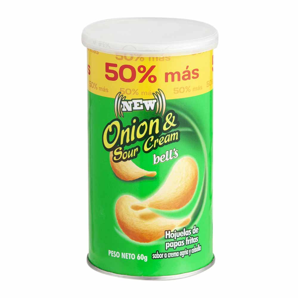Piqueo BELL'S Papas sabor cebolla Lata 60Gr - Supermercado