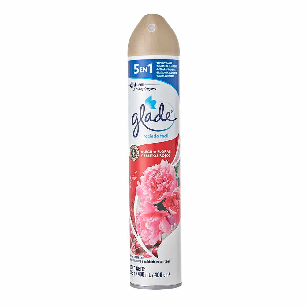 Ambientador en Aerosol GLADE Alegría Floral y Frutos Rojos Frasco 400ml | plazaVea - Supermercado