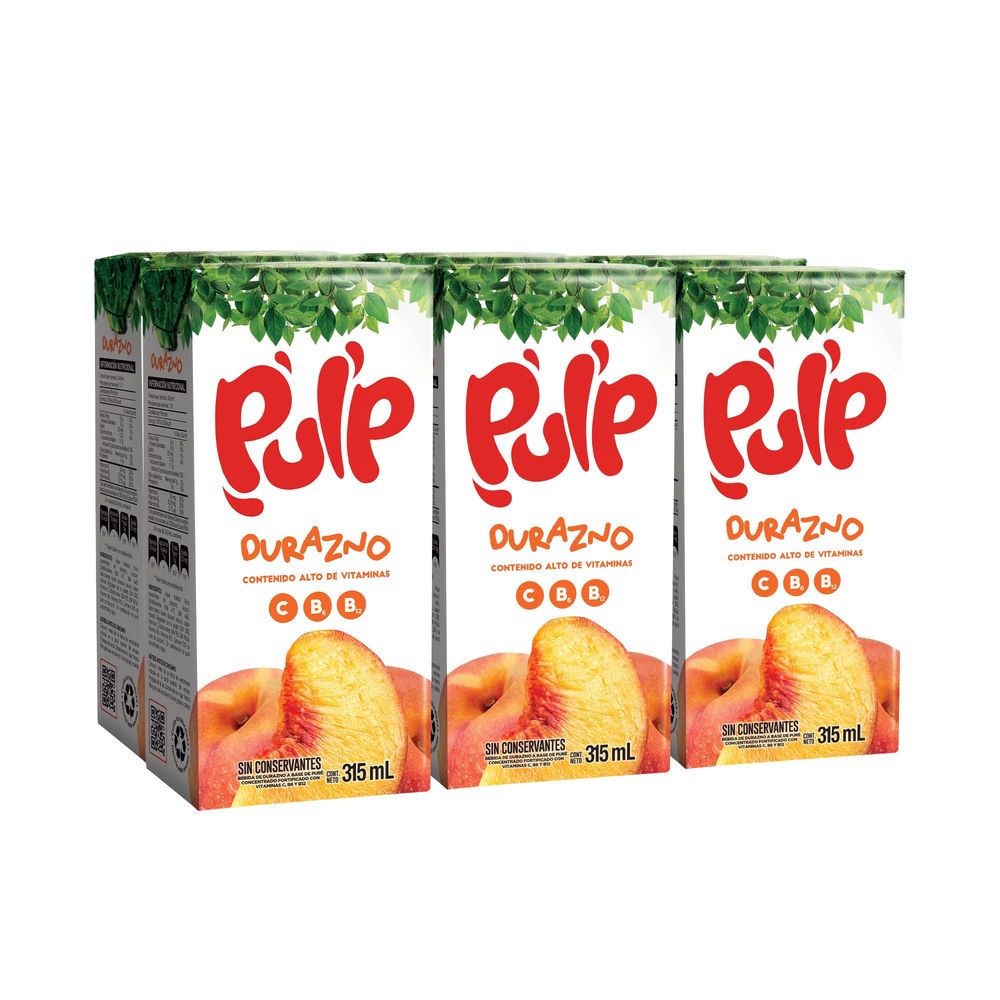 Bebida PULP Durazno Caja 315ml Paquete 6un | plazaVea - Supermercado