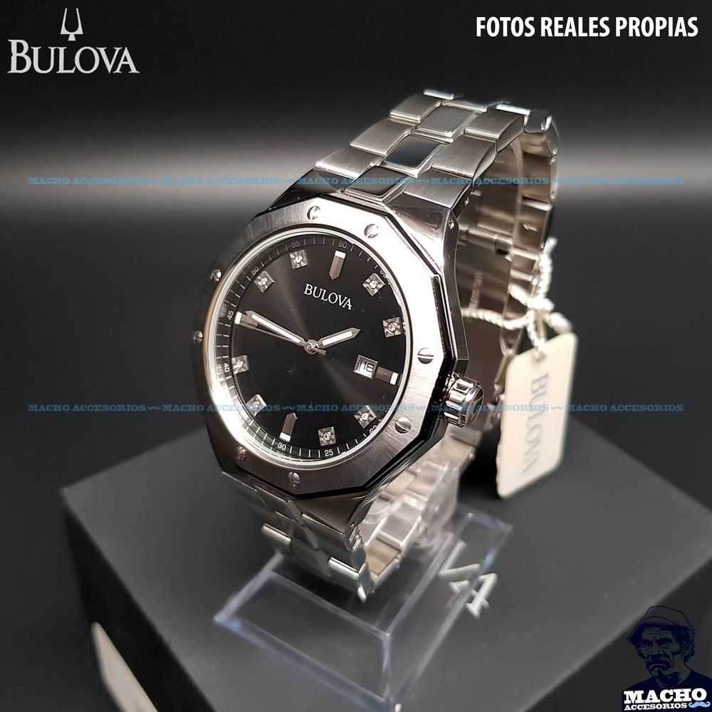 Reloj Bulova Marine Star Diamond 98D103 Para Hombre De Lujo Fecha ...