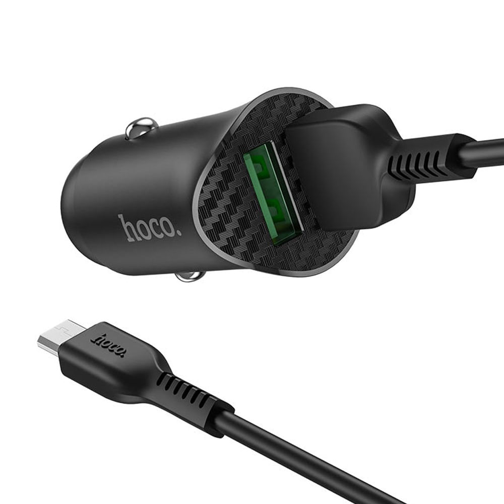 Cargador para Auto Hoco Z39 Doble USB 18w QC3.0 5A con Cable Micro USB | plazaVea - plazaVea