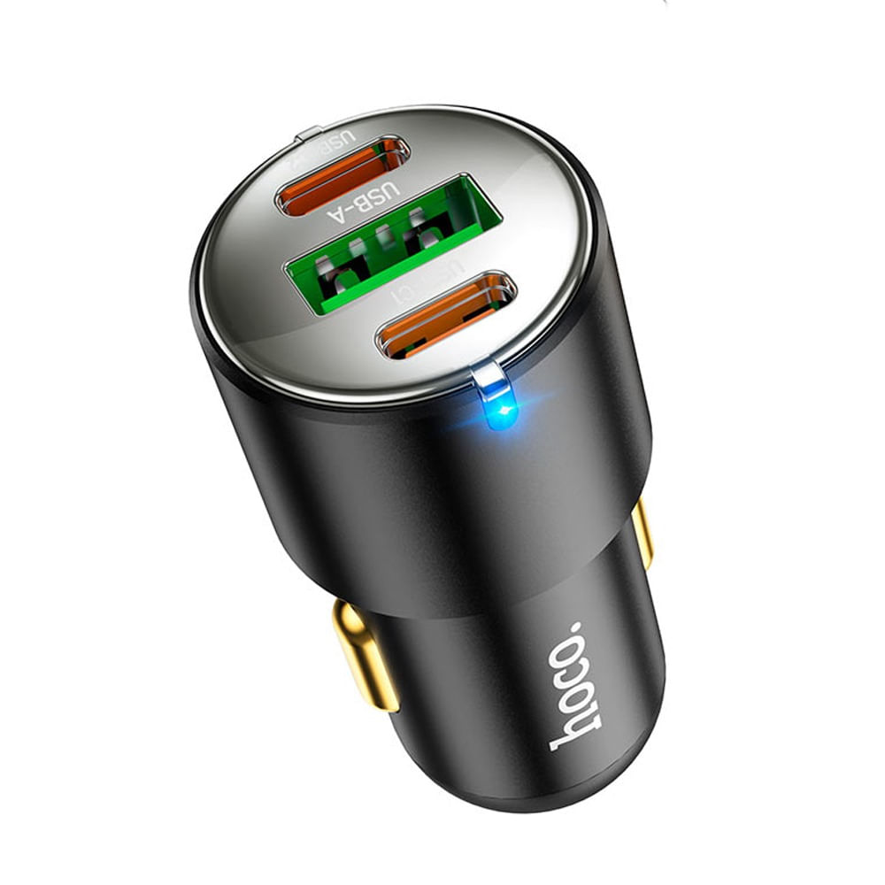 Cargador para Auto Hoco NZ6 3 Puertos Dual PD QC3.0 Carga Rápida | plazaVea - plazaVea