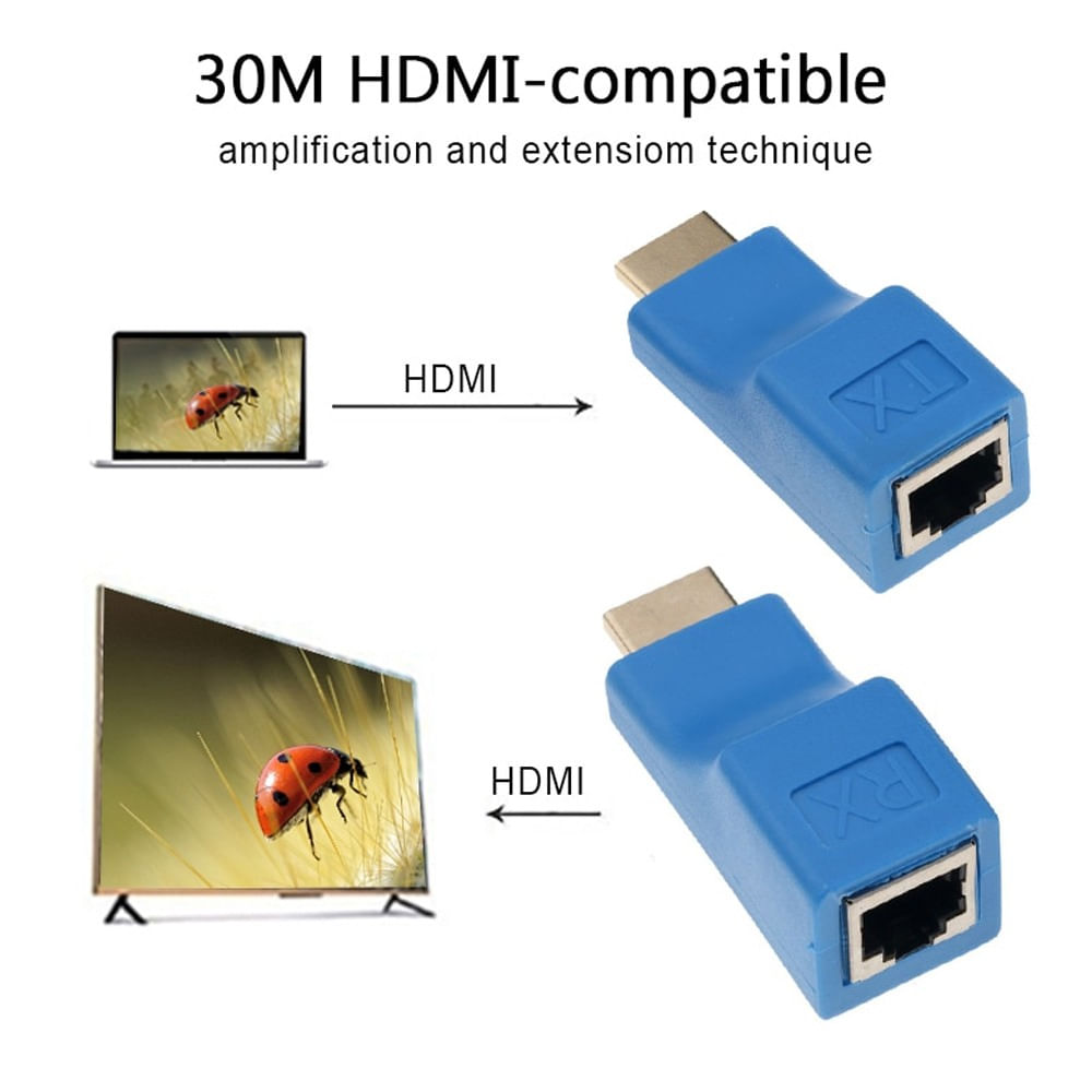 Extender Extensor Hdmi Rj45 Utp 4k 30 Metros Hdmi Extender | plazaVea ...