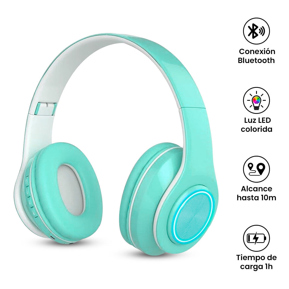 Audífonos Bluetooth Led B39 - Celeste | plazaVea - Supermercado