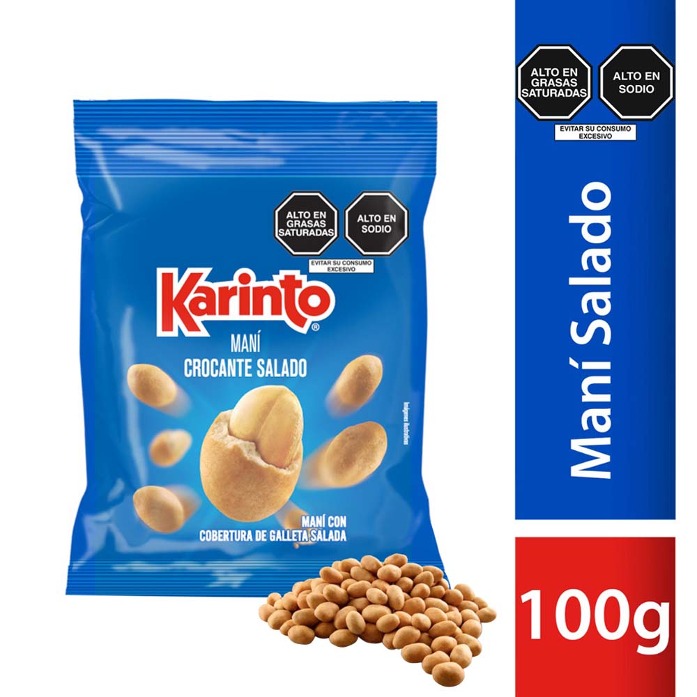 Maní KARINTO Engalletado Salado Bolsa 100g | plazaVea - Supermercado