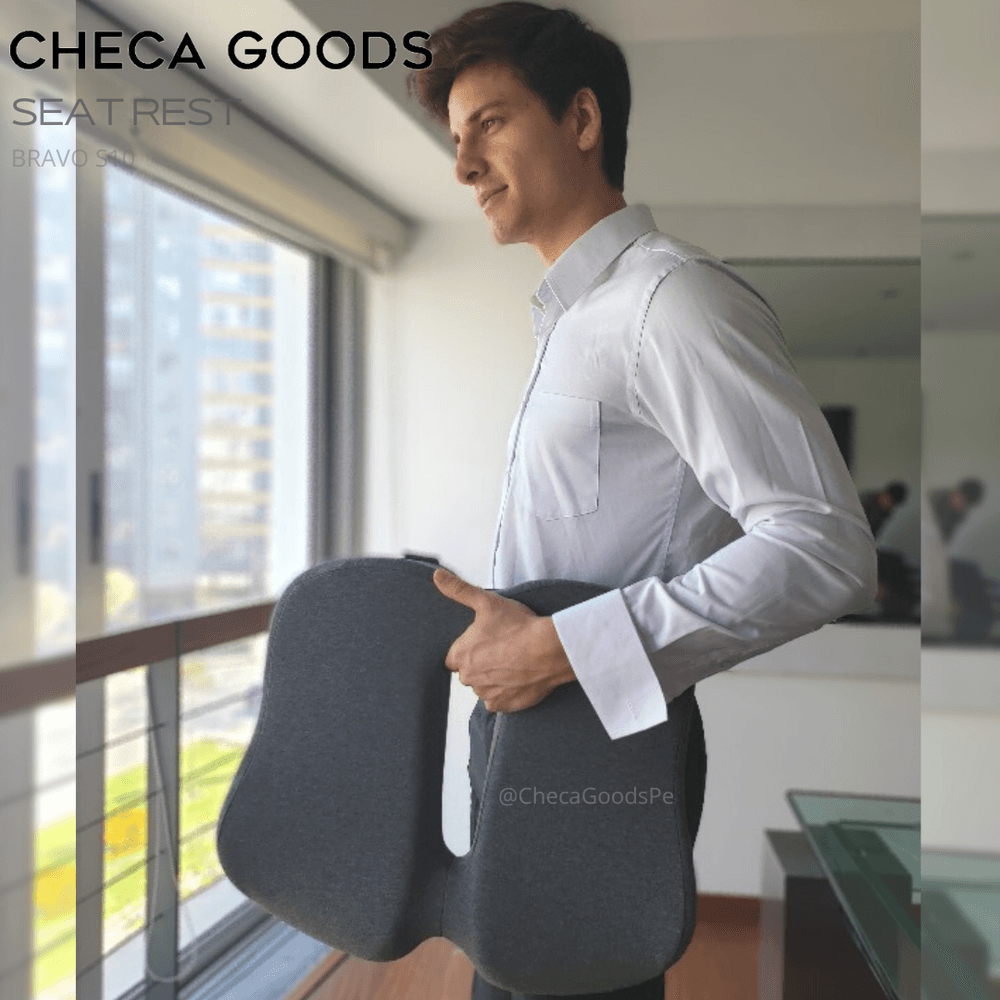 Cojín Delux Ergonomico Ortopedico Checa Goods Bravo S10 Gris Oscuro ...
