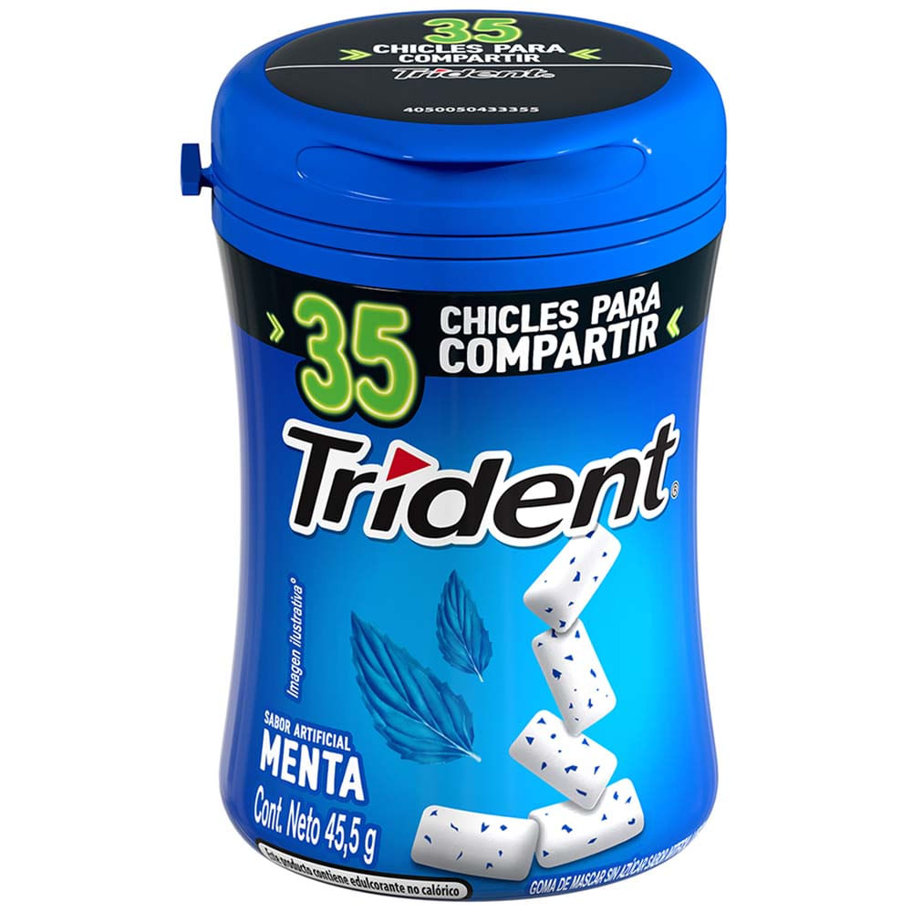 Goma de Mascar TRIDENT Menta Envase 45.5g | plazaVea - Supermercado