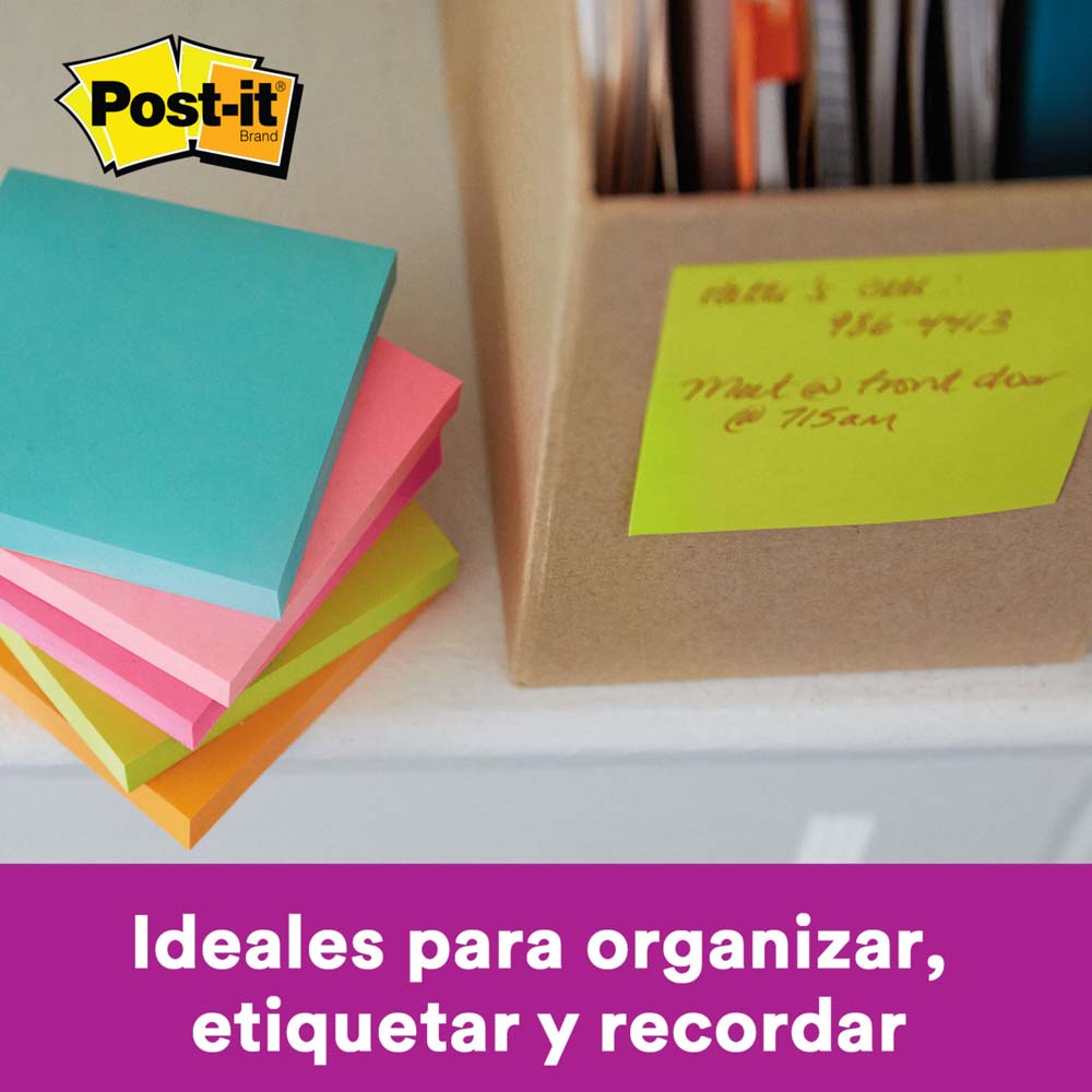 Set POST-IT Notas Adhesivas Super Sticky Colección Miami 5 blocks ...