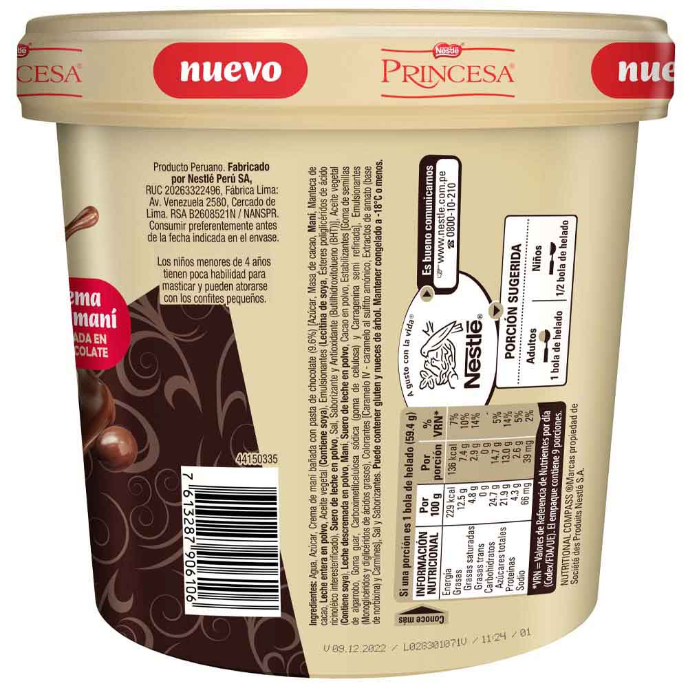 Helado Donofrio Con Bolitas De Chocolate Princesa Pote 900ml