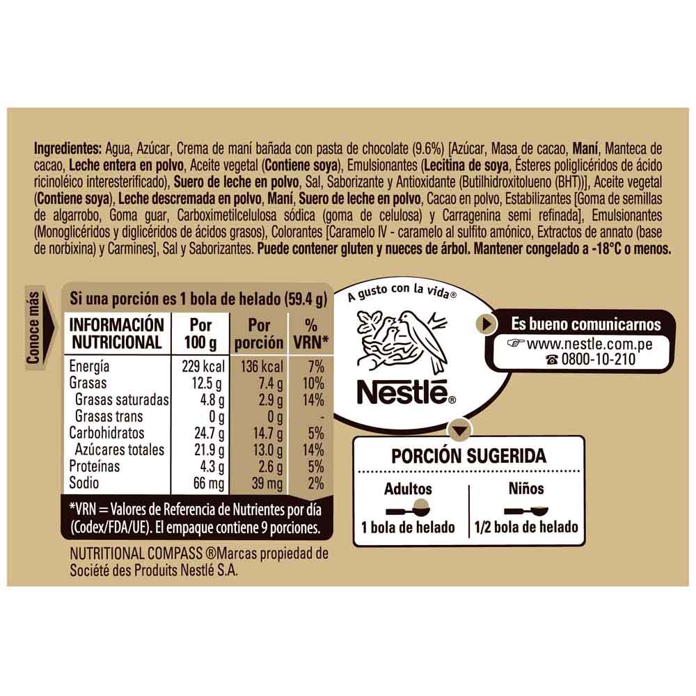Helado Donofrio Con Bolitas De Chocolate Princesa Pote 900ml