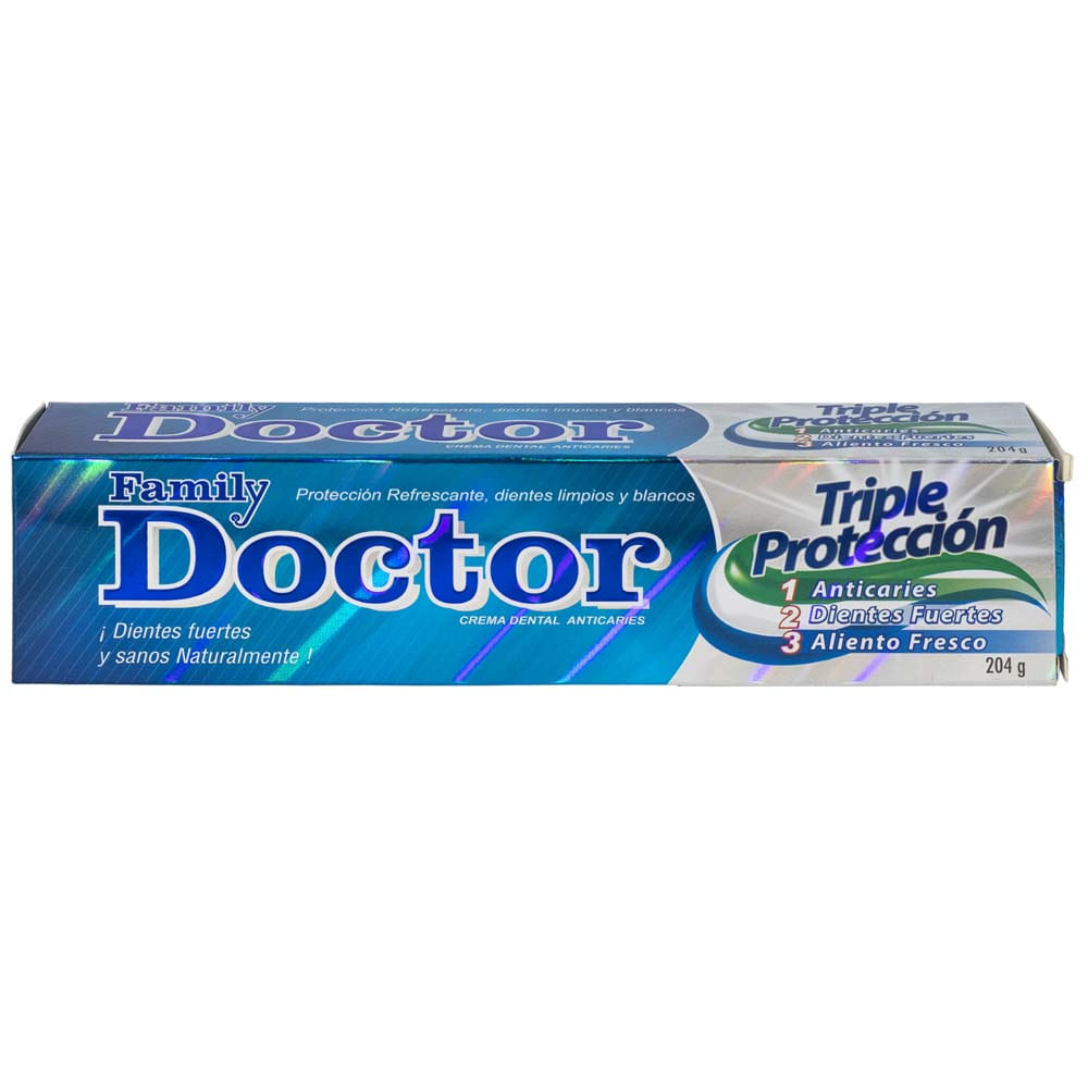 Crema Dental Triple Protección FAMILY DOCTOR Tubo 204g | plazaVea ...
