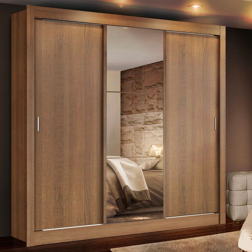 Ropero 3 Puertas Corredizas 2 Cajones Roma Rustic | plazaVea - plazaVea