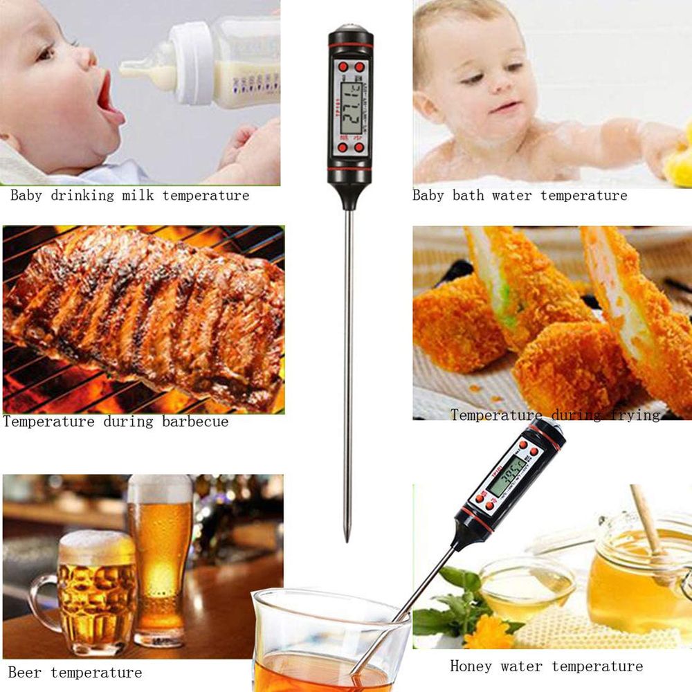 Termómetro Digital De Cocina Alimentos Líquidos Carnes Leche TP101 ...