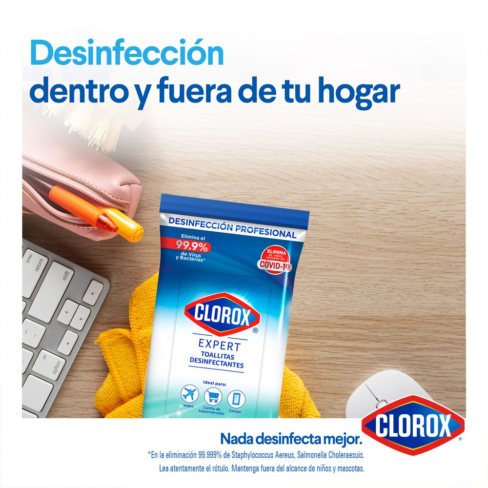 Toallitas Desinfectantes CLOROX Expert Fresh Flowpack 30un | plazaVea ...