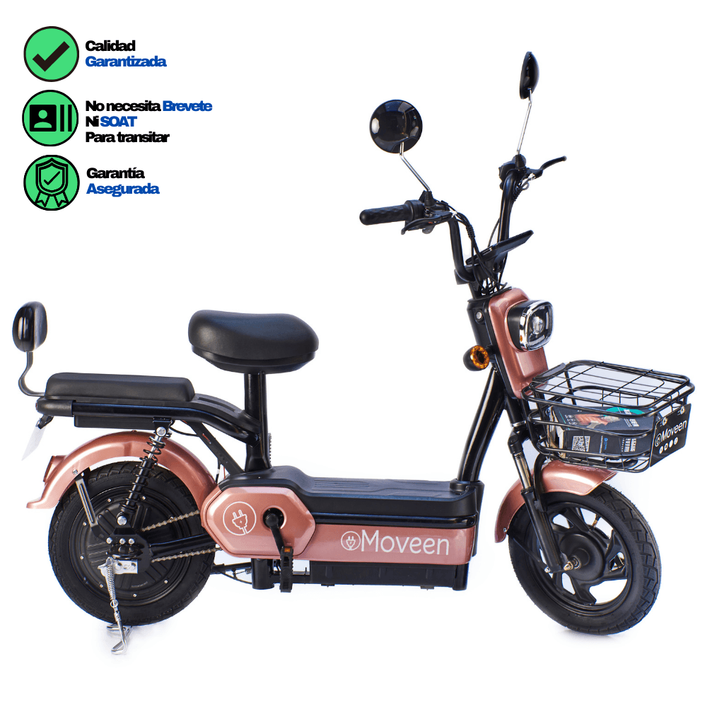 Bicimoto Eléctrica MOVEEN MED URBAN 3 NEW Rosado Golden | plazaVea ...