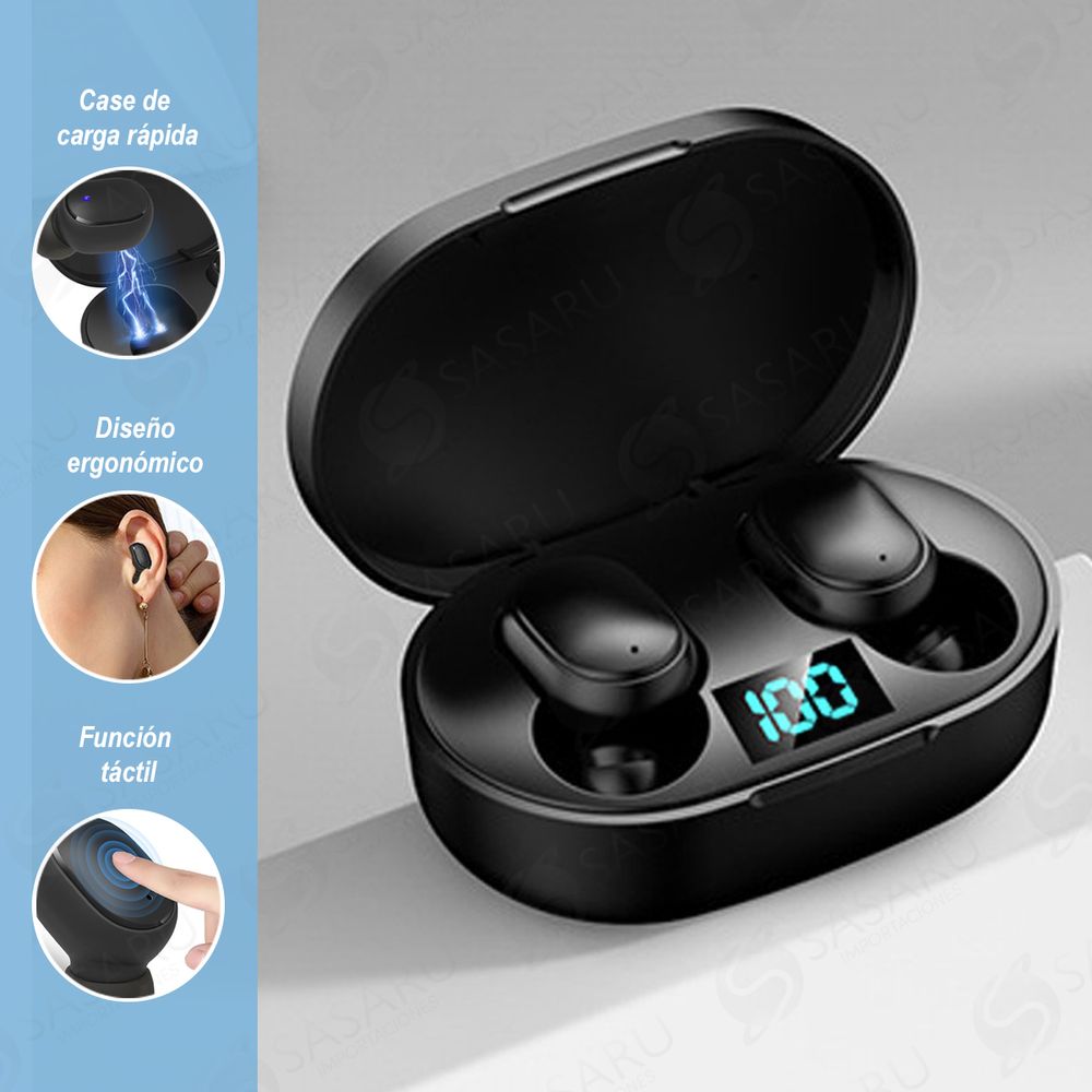 Audífonos Bluetooth E6S - Negro | plazaVea - plazaVea