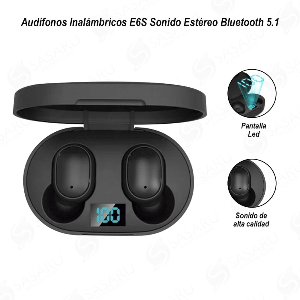 Audífonos Bluetooth E6S - Negro | plazaVea - plazaVea