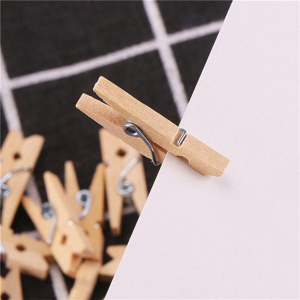 Juego de Mini Ganchos Pinzas de Madera para Decoración x100 pzas ...