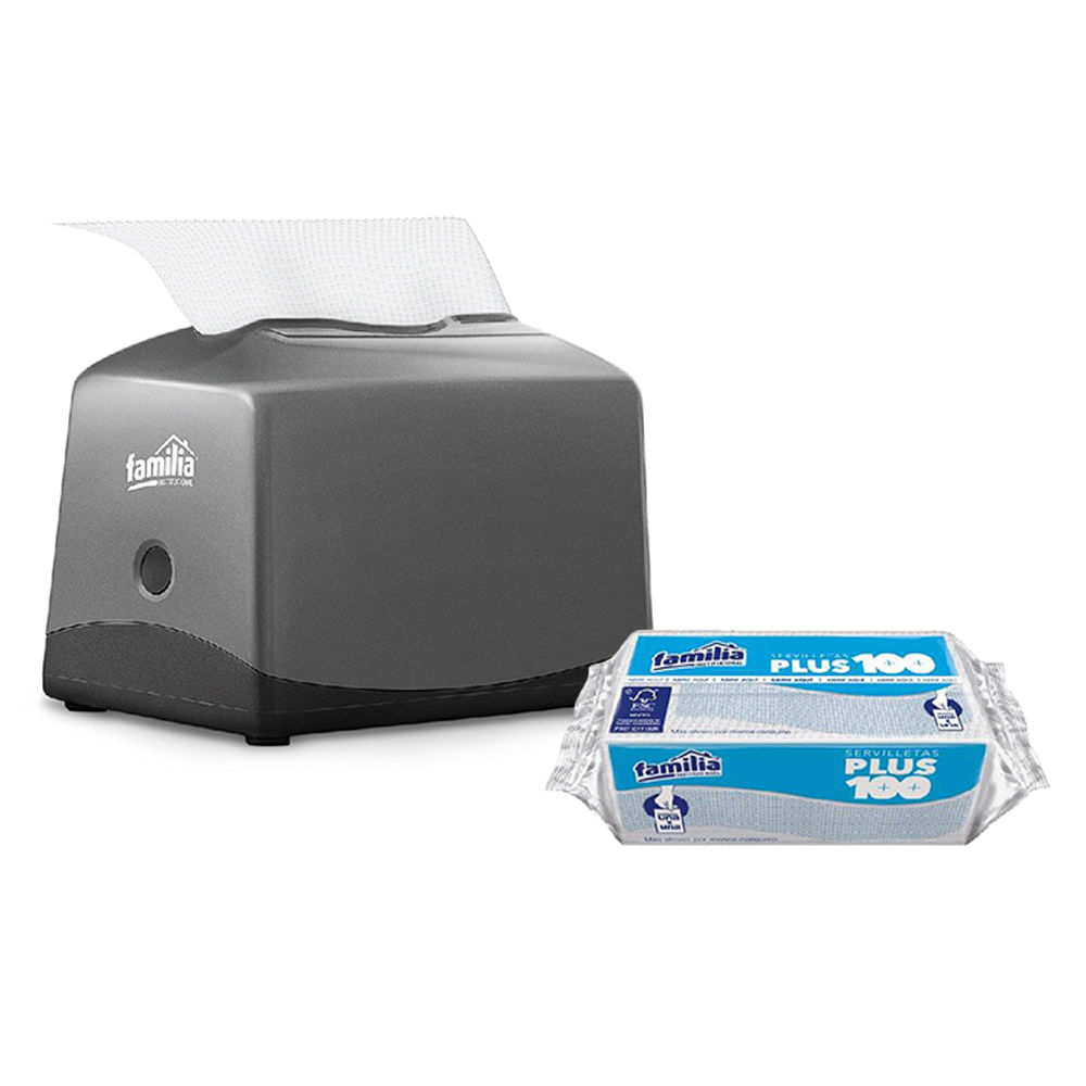 Servilletas Familia Plus x45 Pack 100un y Dispensador Gris | plazaVea ...