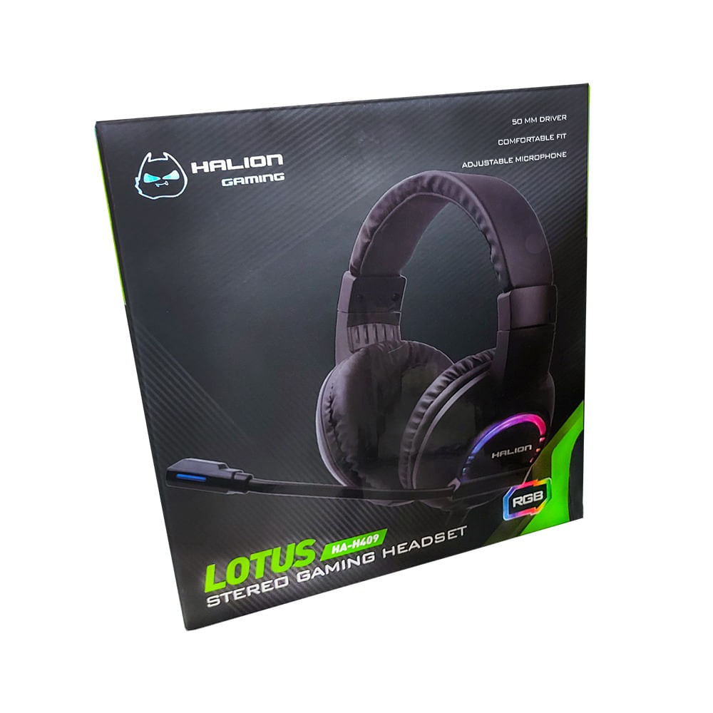 Audífonos Gamer Halion Lotus HA-H409 RGB Negro | plazaVea - plazaVea