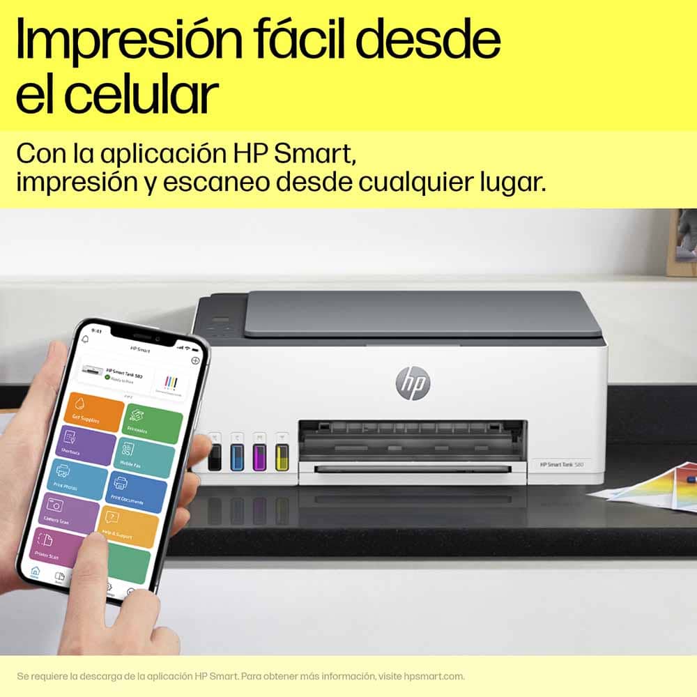 Impresora HP Smart Tank 580 Blanco | plazaVea - Supermercado
