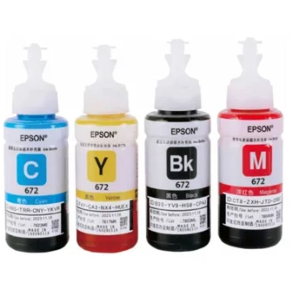 Pack de Tintas Epson 672 Original Black Cyan Yellow Magenta | plazaVea ...