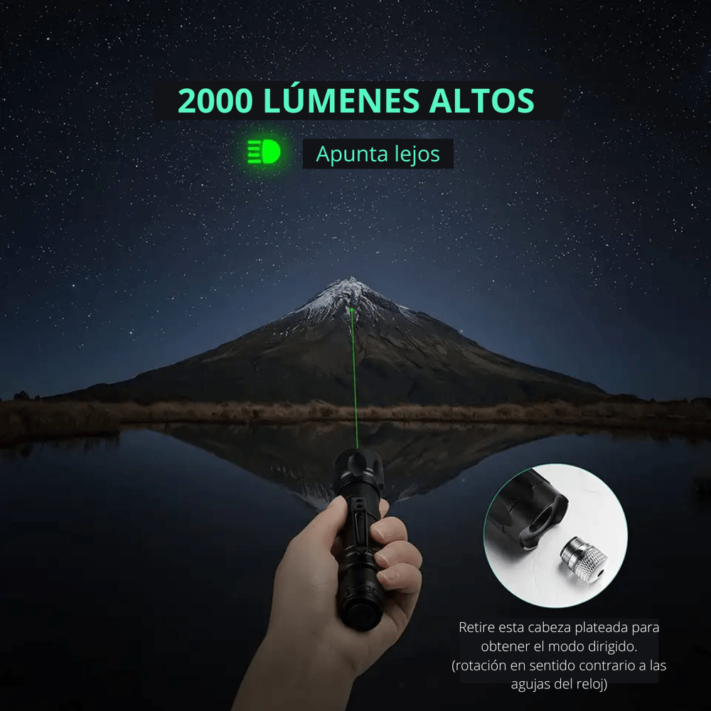 Puntero Laser Verde Potente 2000M Original 5 Modos - CAFINI | plazaVea ...