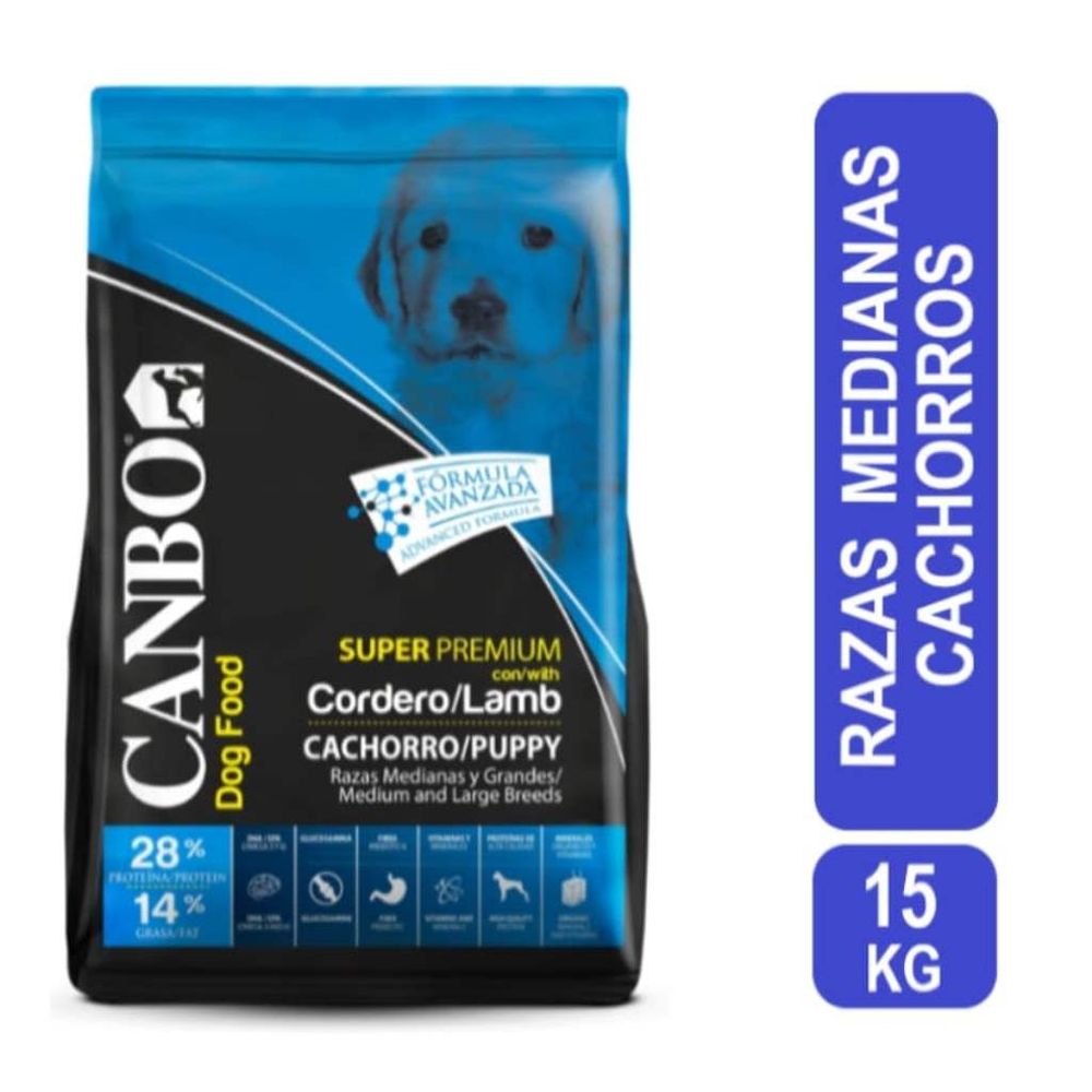 Comida para Perros Seca Canbo Súper Premium Cachorro Razas Mediana y ...