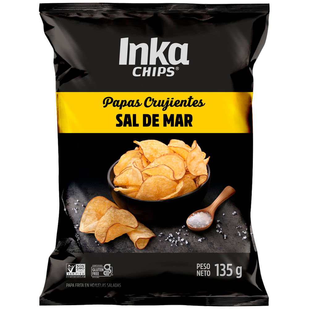 Papas INKA CHIPS con Sal de Mar Bolsa 135g | plazaVea - Supermercado