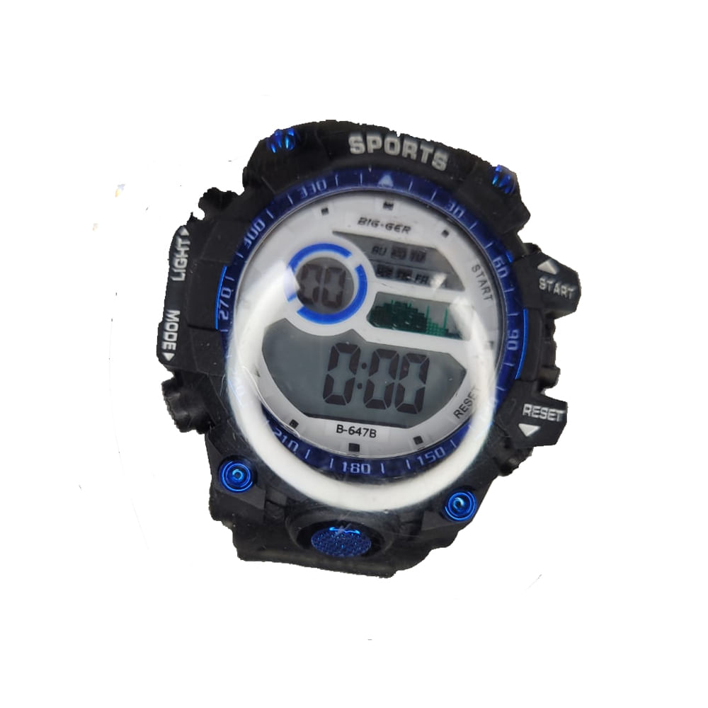 Reloj SPORT Mujer BIG-GER Pantalla Estandar color Negro y Azul ...