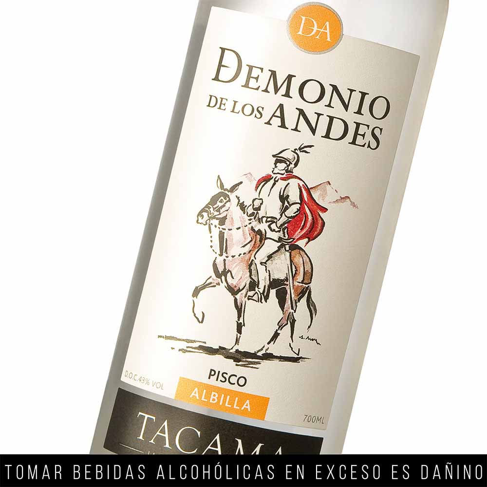 Pisco TACAMA Demonio de los Andes Albilla Botella 700ml | plazaVea ...