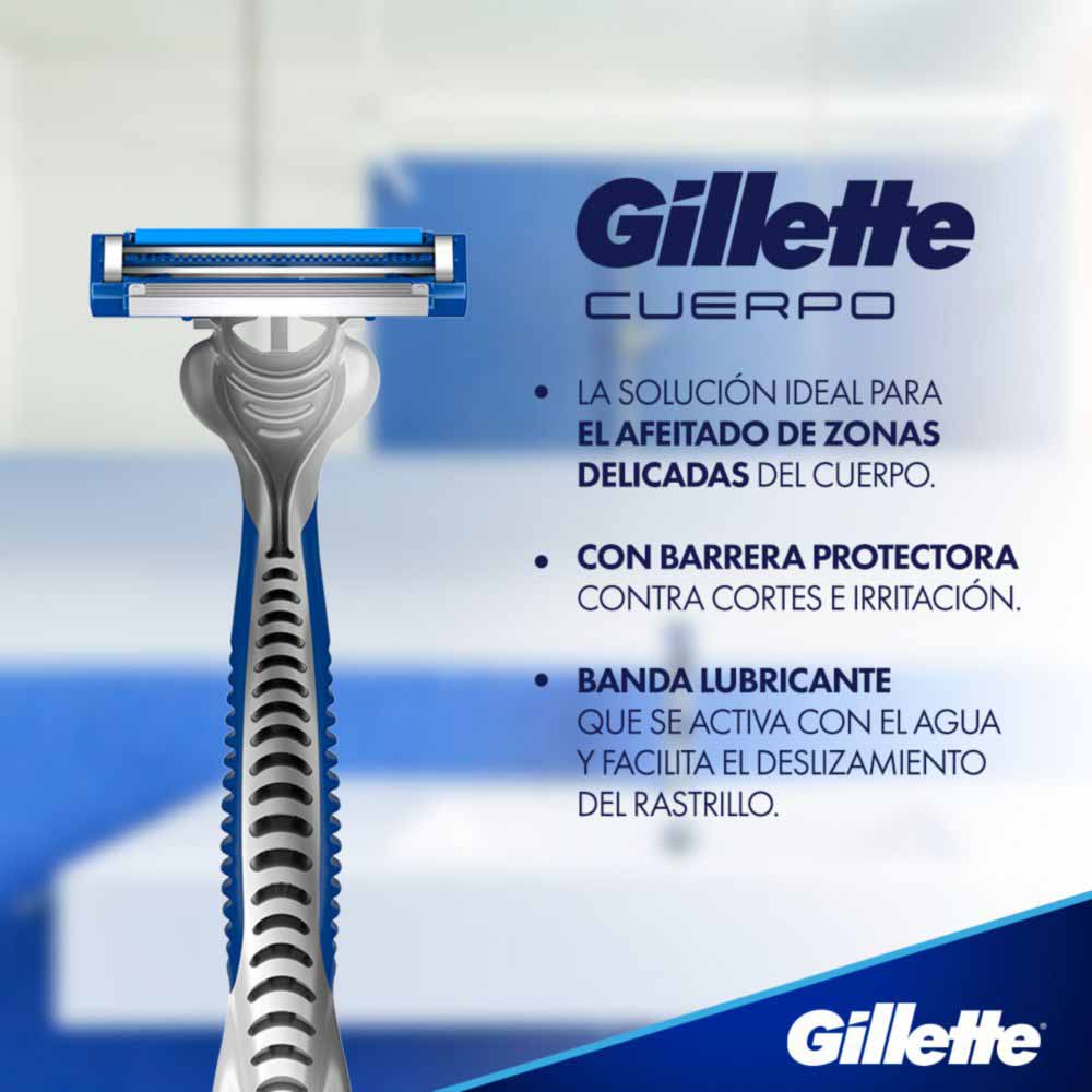 GILLETTE Cuerpo Máquinas de Afeitar Desechables 4un | plazaVea ...