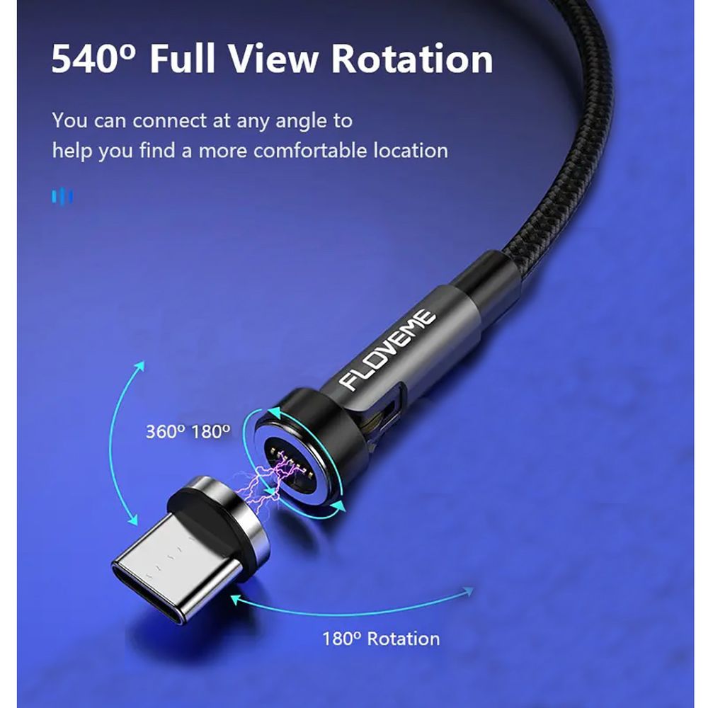 Cable Magnetico Tipo C Giratorio para Dispositivos Moviles | plazaVea ...