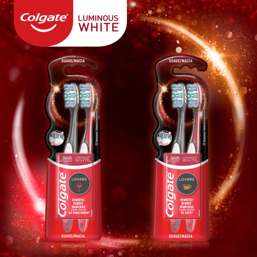 Cepillo de Dientes COLGATE Luminous White Lovers x2un | plazaVea - plazaVea