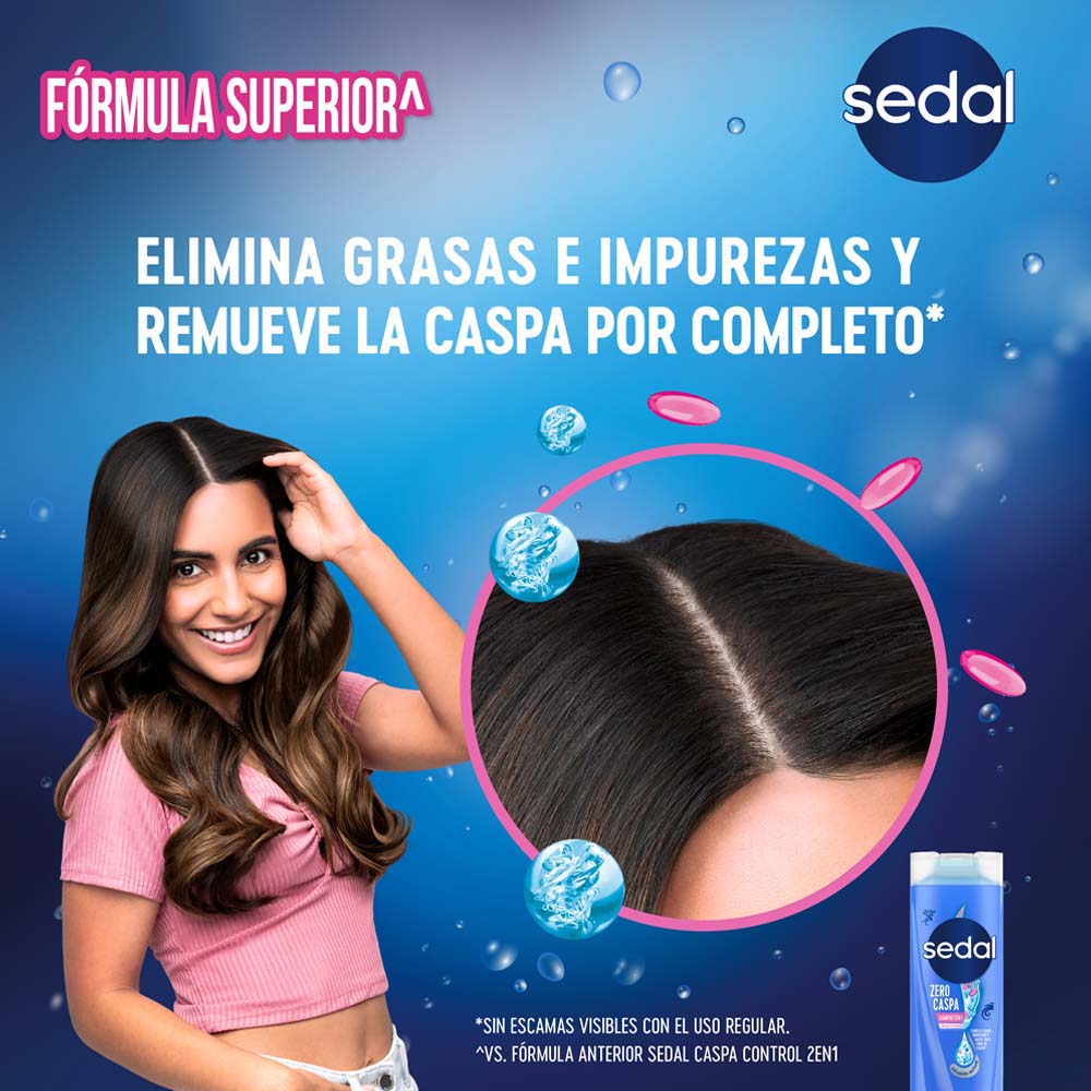 Shampoo SEDAL Zero Caspa 2 en 1 Frasco 650ml | plazaVea - plazaVea