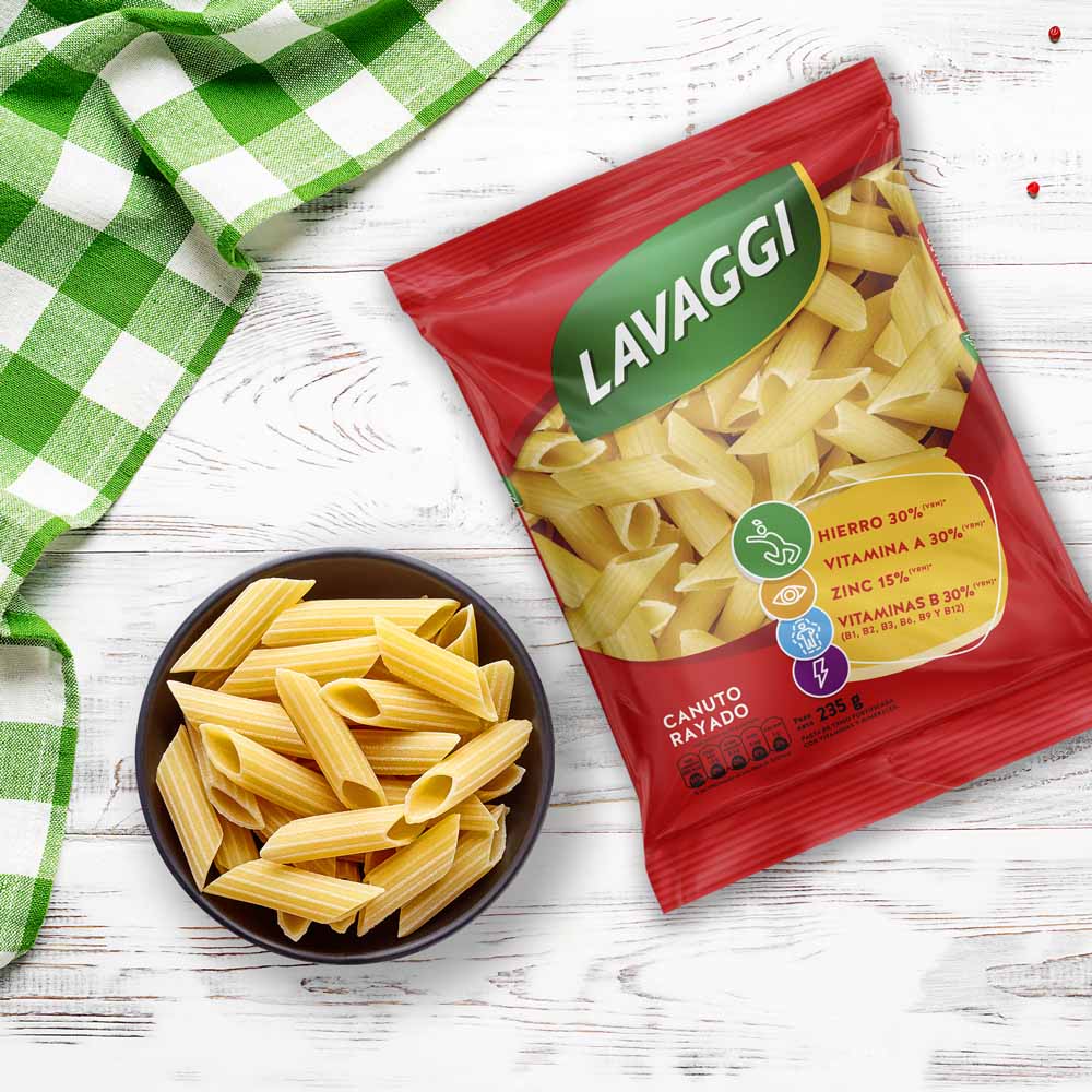 Fideo Canuto Rayado LAVAGGI Bolsa 235g | plazaVea - plazaVea